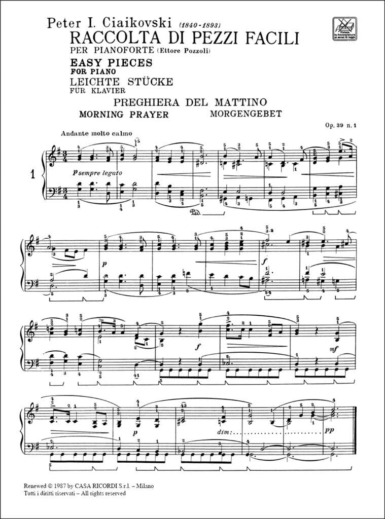 I Grandi Classici Per I Giovani Pianisti - Il Mio Primo Ciaikovski ...