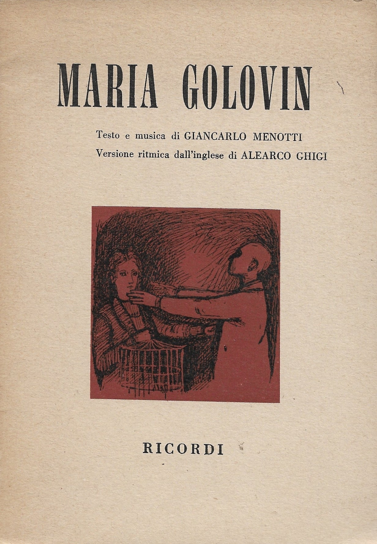 MENOTTI - Maria Golovin, libretto [it] – Bongiovanni Musica