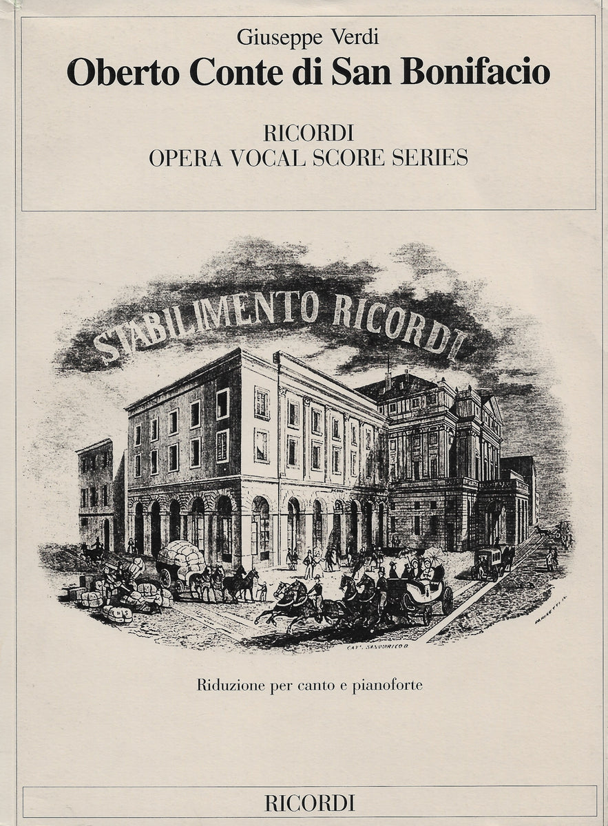 VERDI - Oberto Conte di San Bonifacio, rid. per canto/pf [it ...