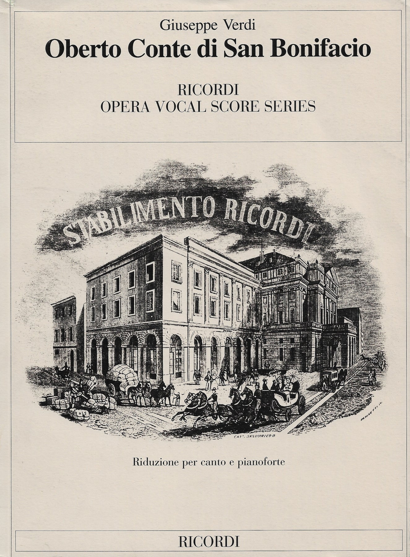 VERDI - Oberto Conte di San Bonifacio, rid. per canto/pf [it ...