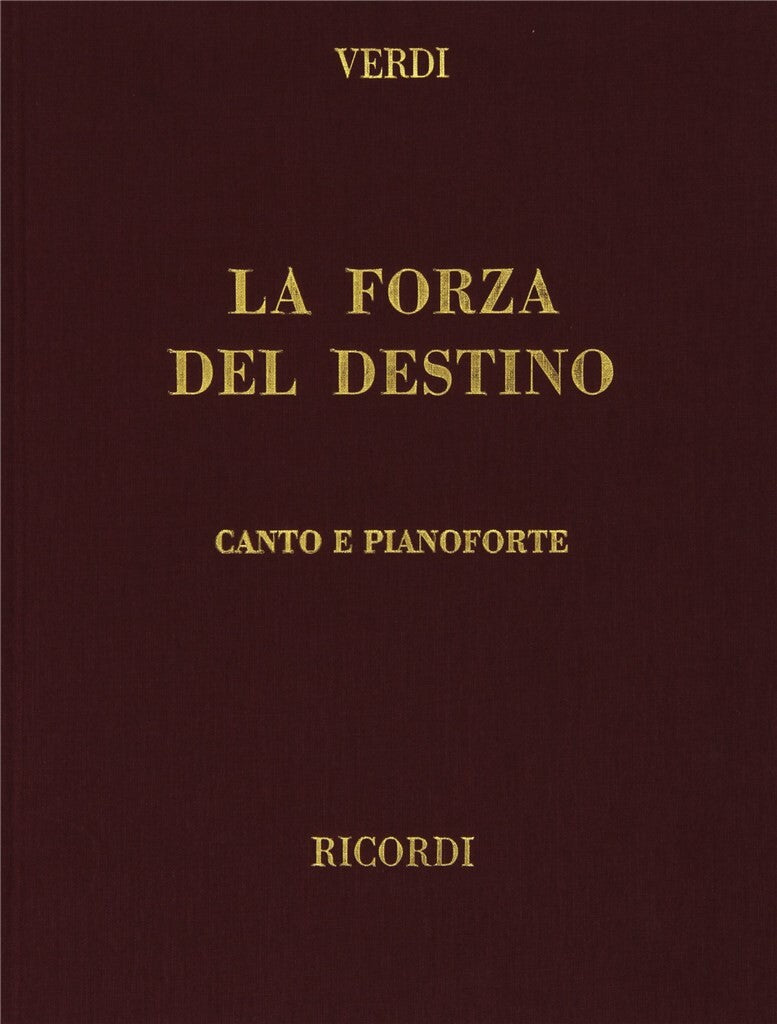 VERDI - La forza del Destino, riduzione per canto e pianoforte, copert ...
