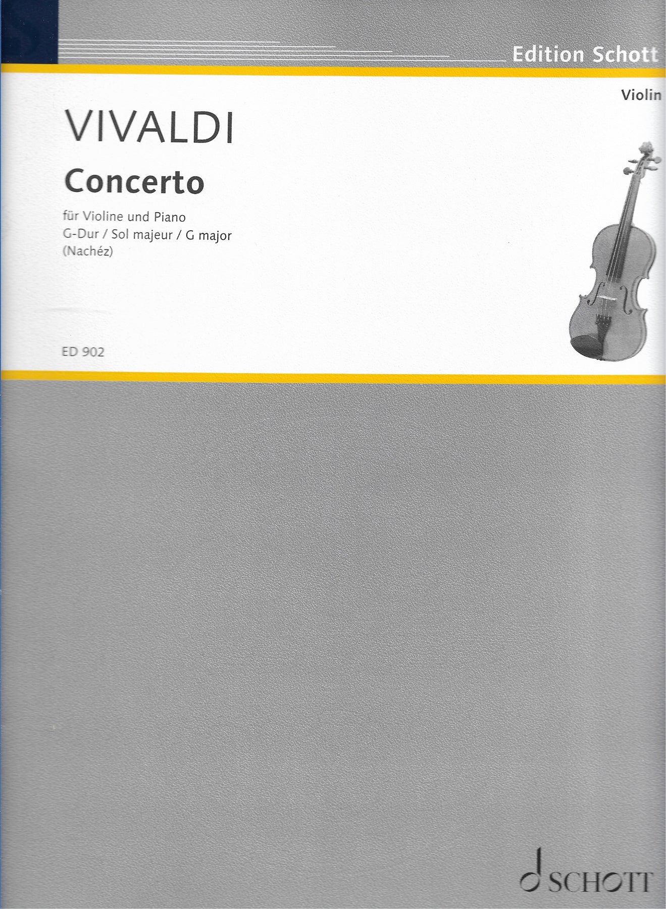 VIVALDI - Concerto Per Violino in Sol maggiore, riduzione per violino ...