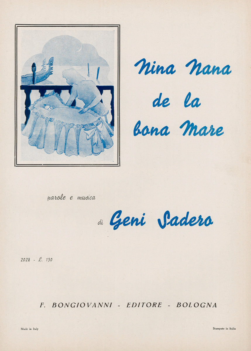SADERO - Nina nana de la bona mare, per canto e pianoforte ...