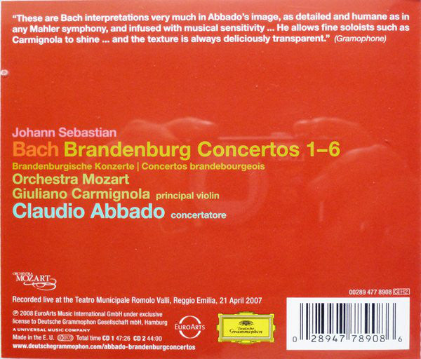 BACH - Brandenburg Concertos 1-6 • Abbado – Bongiovanni Musica