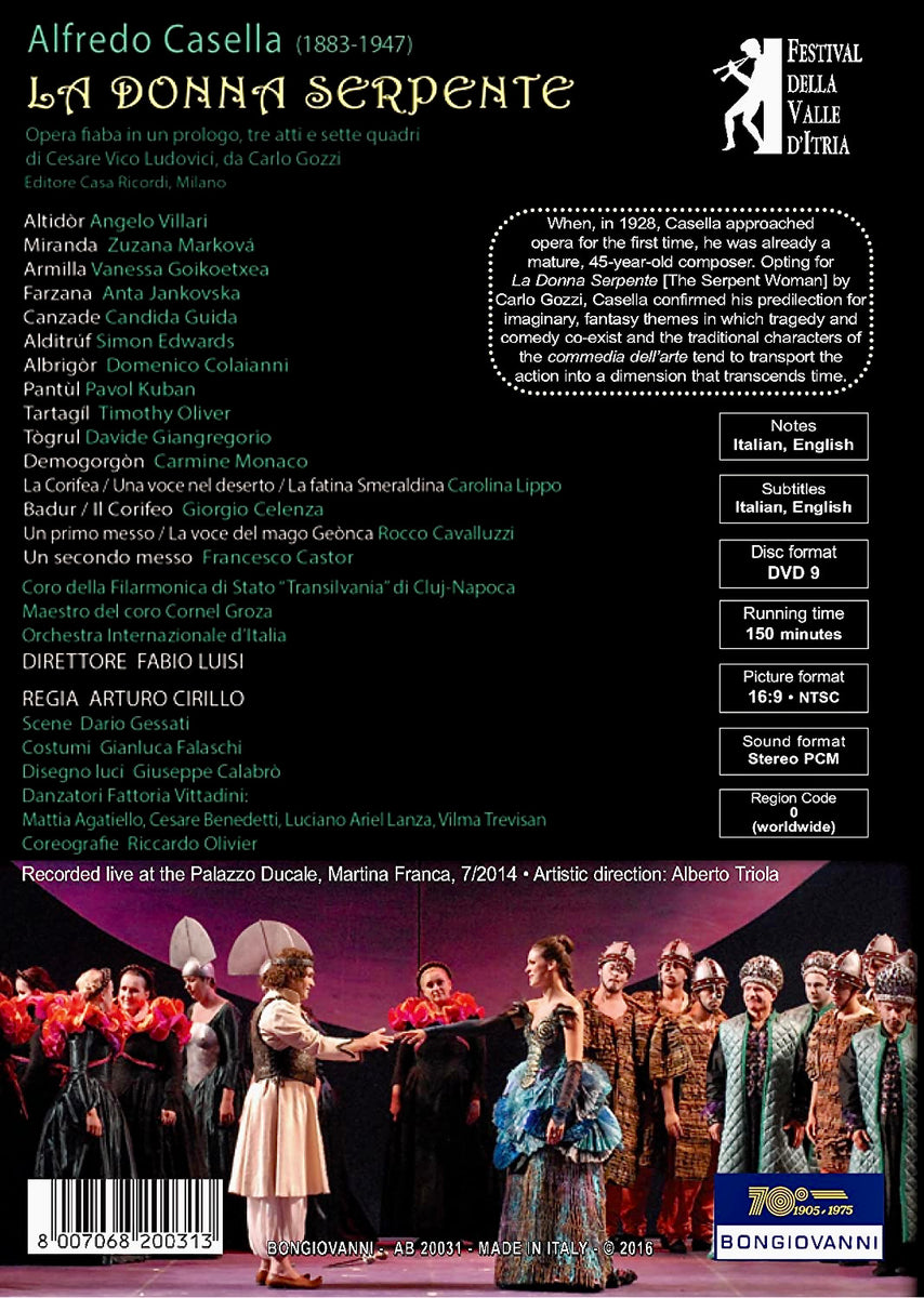 CASELLA - La Donna Serpente – Bongiovanni Musica