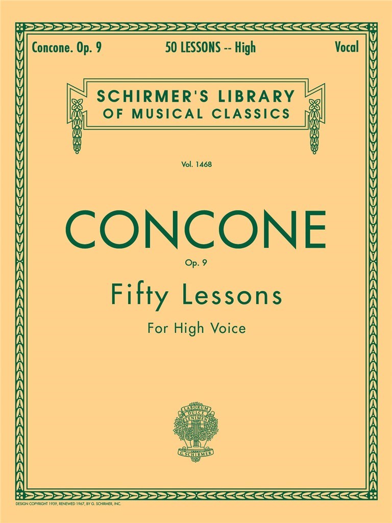 CONCONE - 50 Lessons, Op. 9 – Bongiovanni Musica